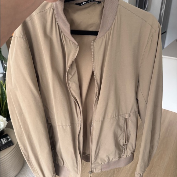 Zara | Jackets & Coats | Zara Tan Bomber Jacket | Poshmark